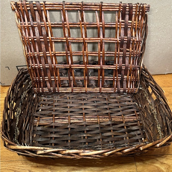 Other | Woven Wicket Basket With Cover | Poshmark